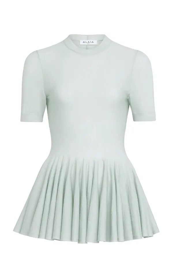 Alaïa Wool Peplum Top