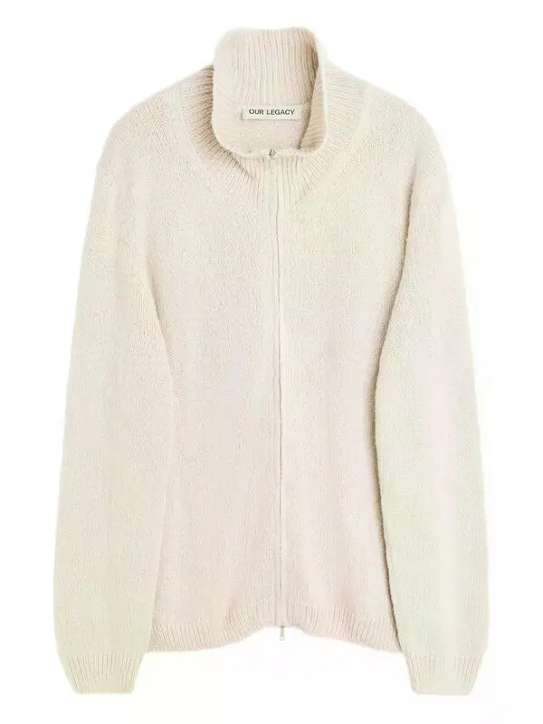 Our Legacy Stand-collar Zip-up Cardigan - Neutrals