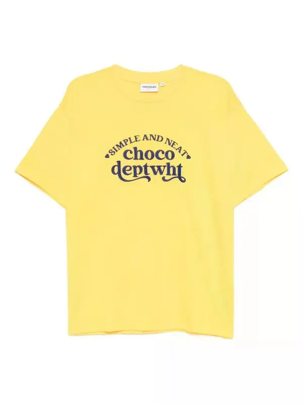CHOCOOLATE Logo-embroidered T-shirt - Yellow