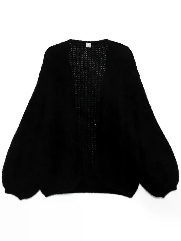 TOTEME Puff-sleeve Cardigan - Black
