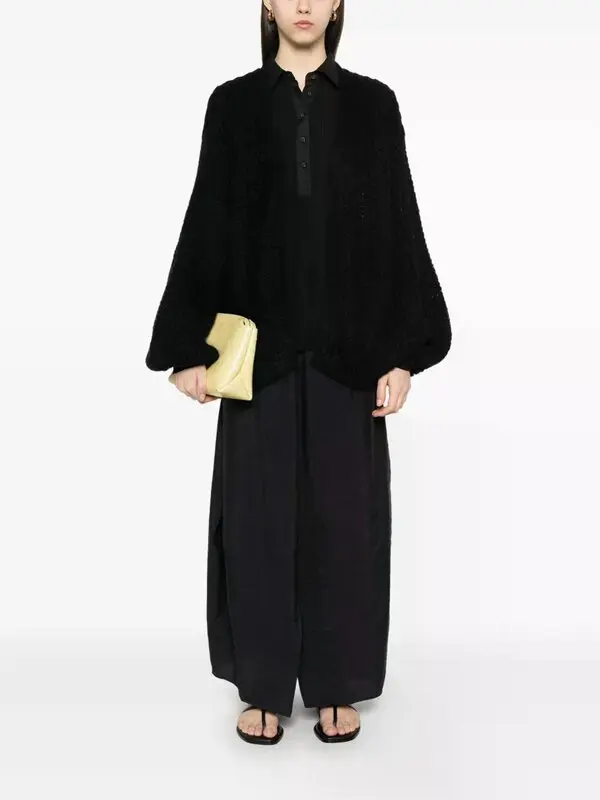 TOTEME Puff-sleeve Cardigan - Black