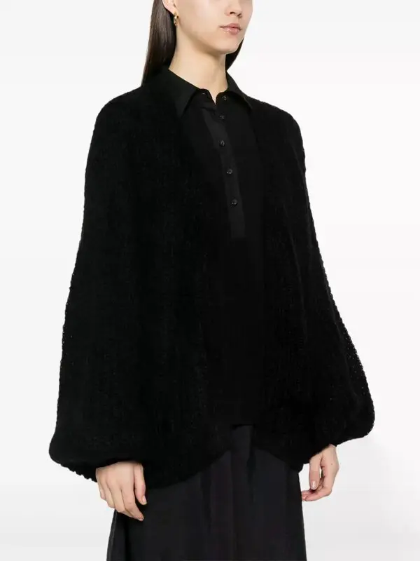 TOTEME Puff-sleeve Cardigan - Black