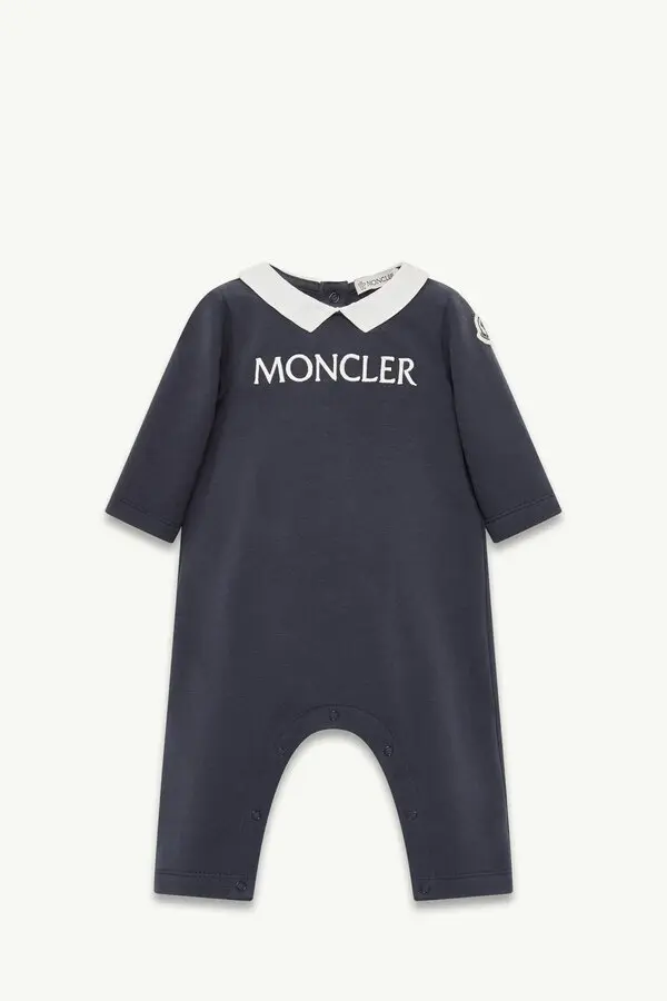 Moncler Embroidered Logo Cotton Baby Grow