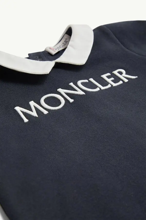 Moncler Embroidered Logo Cotton Baby Grow