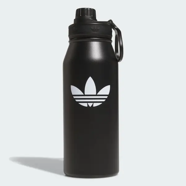 Adidas Originals L Steel 1l Metal Bottle - Black / White