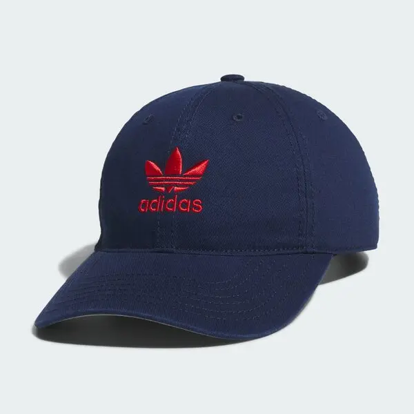 Adidas Relaxed Strap-back Cap - Night Indigo / Scarlet