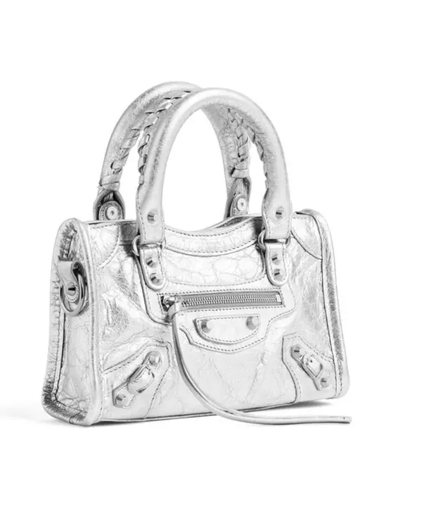 Balenciaga Le City Nano Handbag - Silver