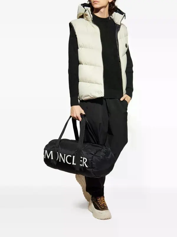 Moncler Quilted Padded Gilet With Hood - Grey