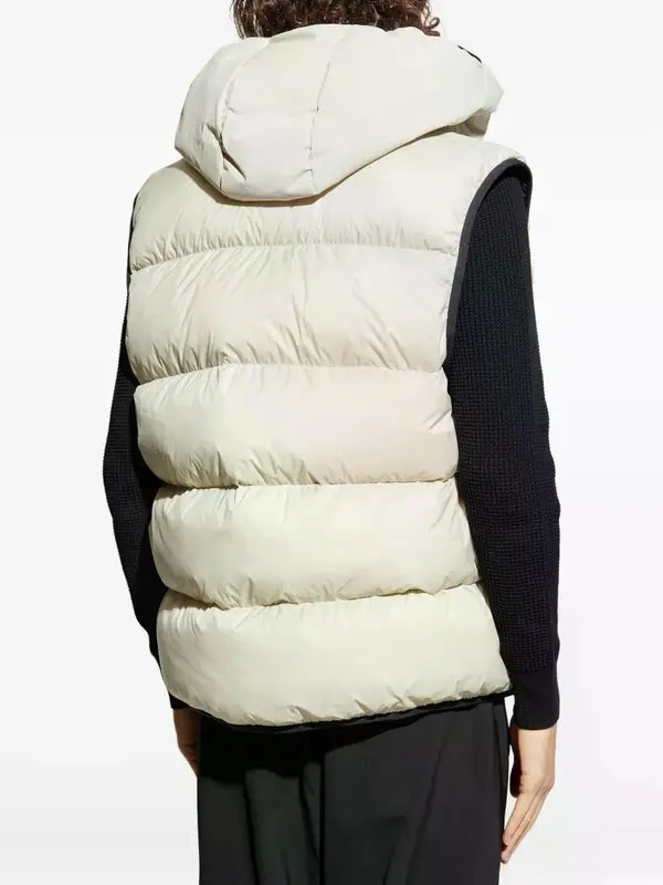 Moncler Quilted Padded Gilet With Hood - Grey