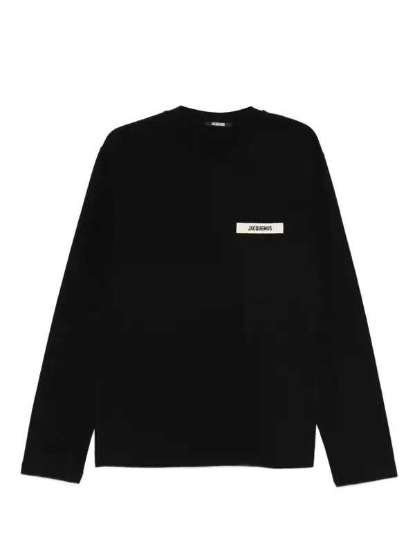 Jacquemus Gros Grain Long Sleeve T-shirt - Black