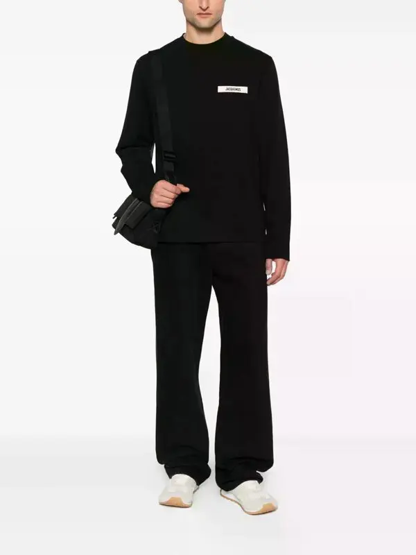 Jacquemus Gros Grain Long Sleeve T-shirt - Black
