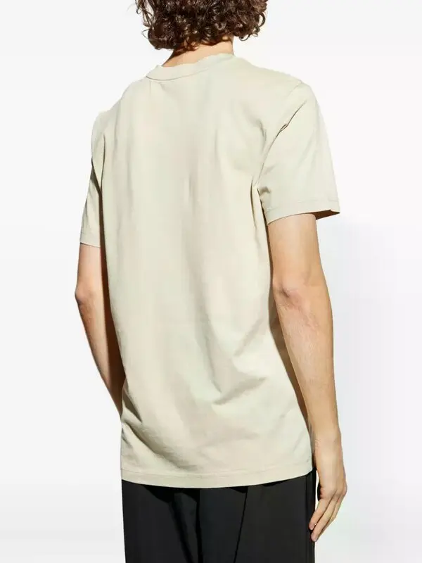 Moncler Logo-patch Cotton T-shirt - Neutrals