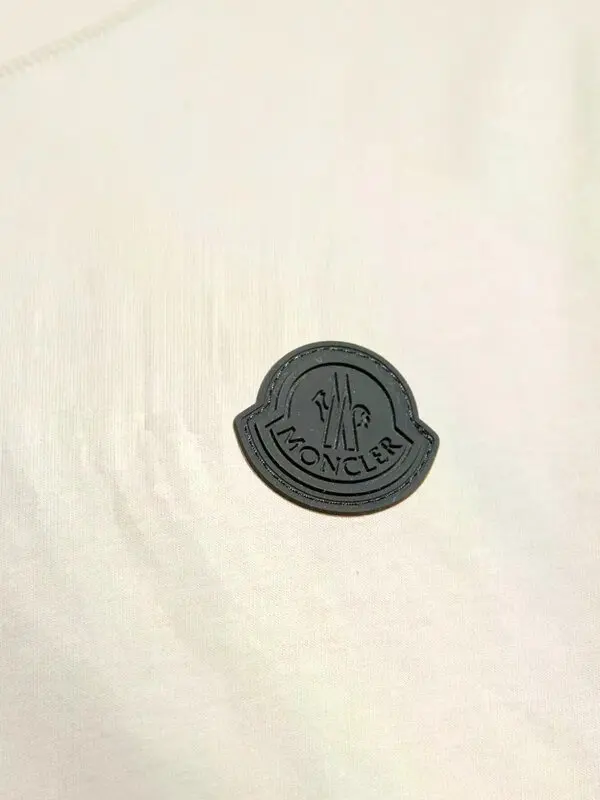 Moncler Logo-patch Cotton T-shirt - Neutrals
