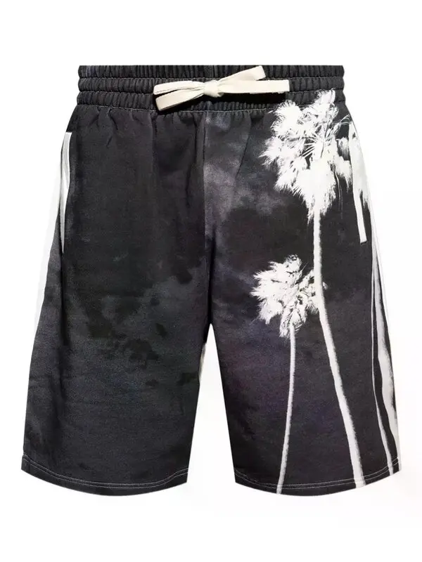 Palm Angels Palm-tree Print Drawstring Shorts