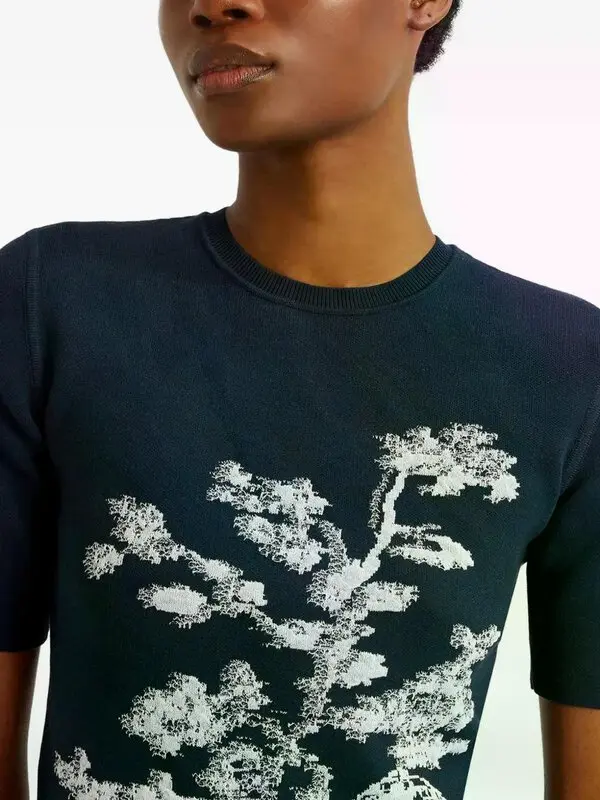 Erdem Jacquard Short-sleeve Top