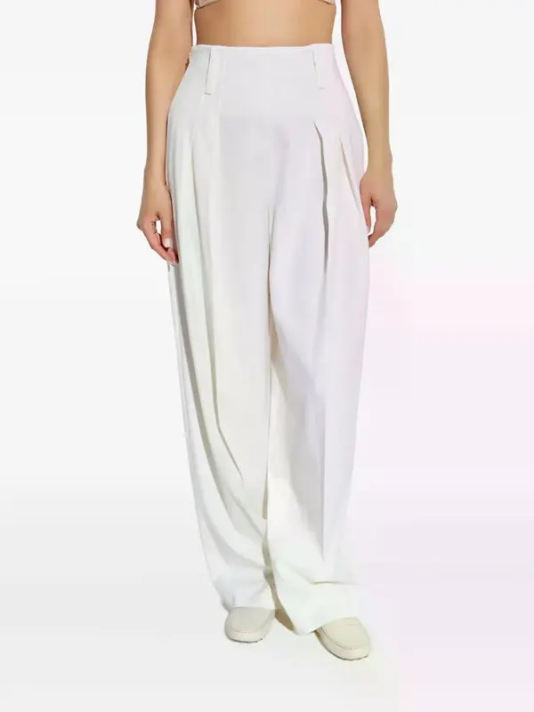Victoria Beckham Pleated Wide-leg Trousers