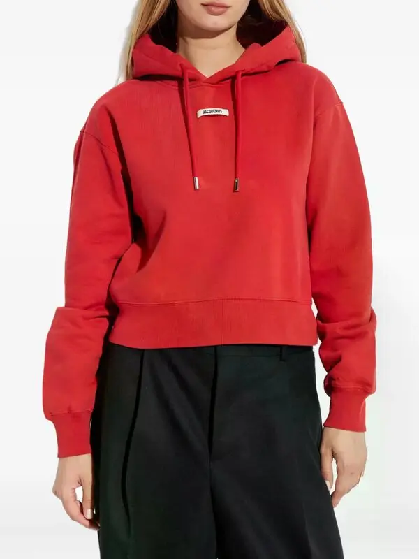 Jacquemus Logo-patch Hoodie - Red