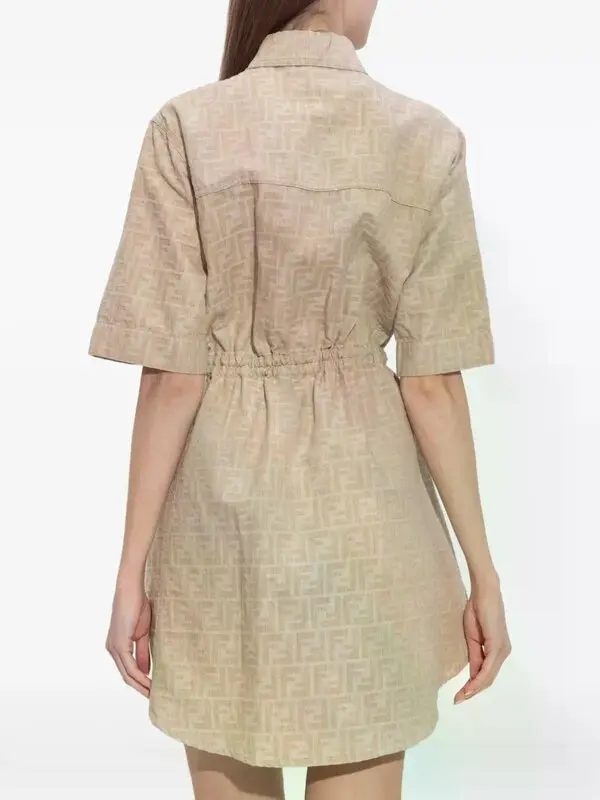 Fendi Monogram-logo Shirt Dress