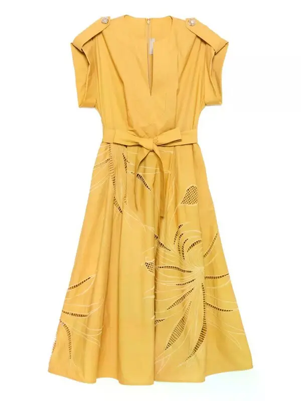 Elie Saab Embroidered Midi Dress