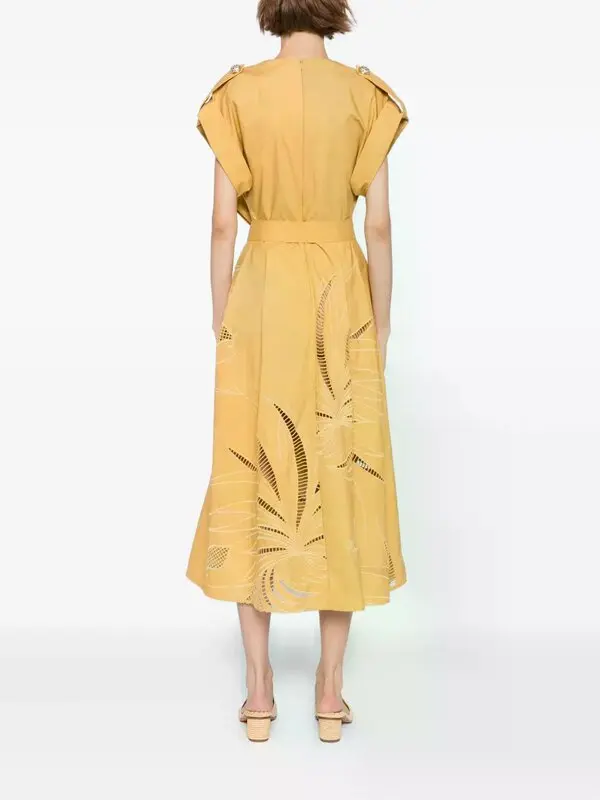 Elie Saab Embroidered Midi Dress