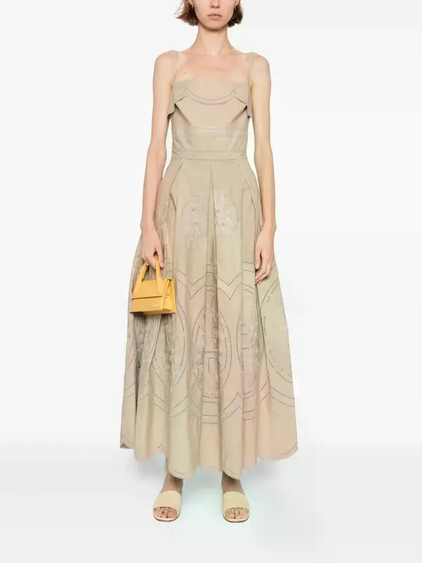 Elie Saab Embroidered Long Dress