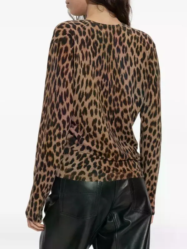 Zadig&Voltaire Rivy Animal-print Cashmere Sweater - Brown