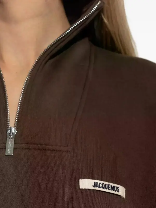 Jacquemus Logo-patch Half-zip Sweatshirt