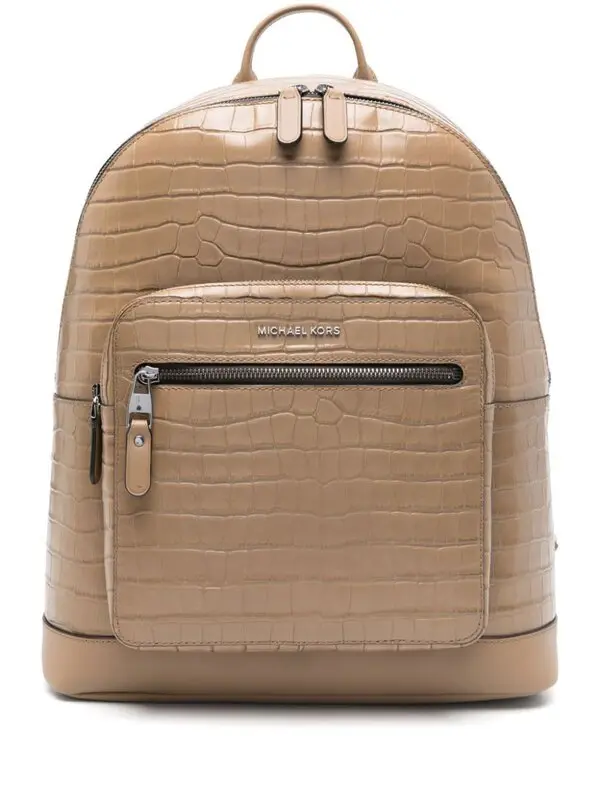 Michael Kors Hudson Leather Backpack - Grey