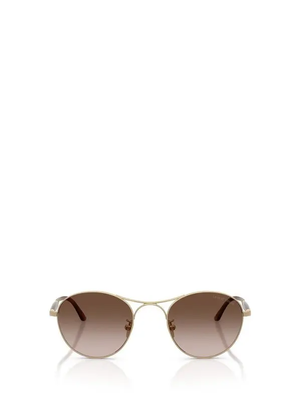 Giorgio Armani Rounded Sunglasses - Matte Pale Gold