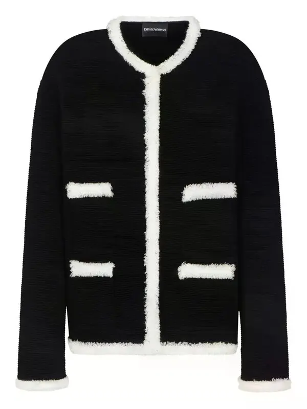 Emporio Armani Ottoman Fringed-detail Jacket