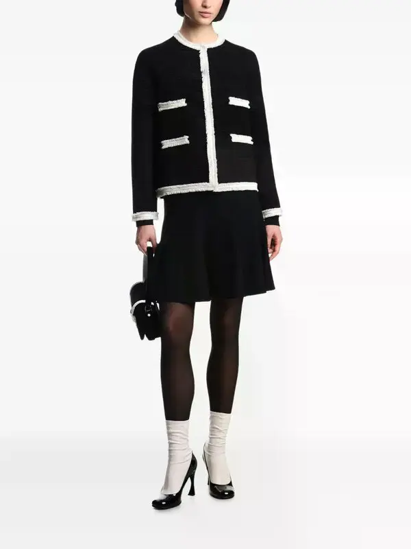 Emporio Armani Ottoman Fringed-detail Jacket
