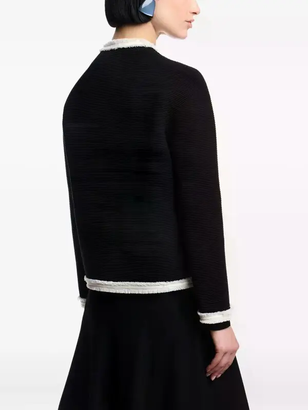 Emporio Armani Ottoman Fringed-detail Jacket