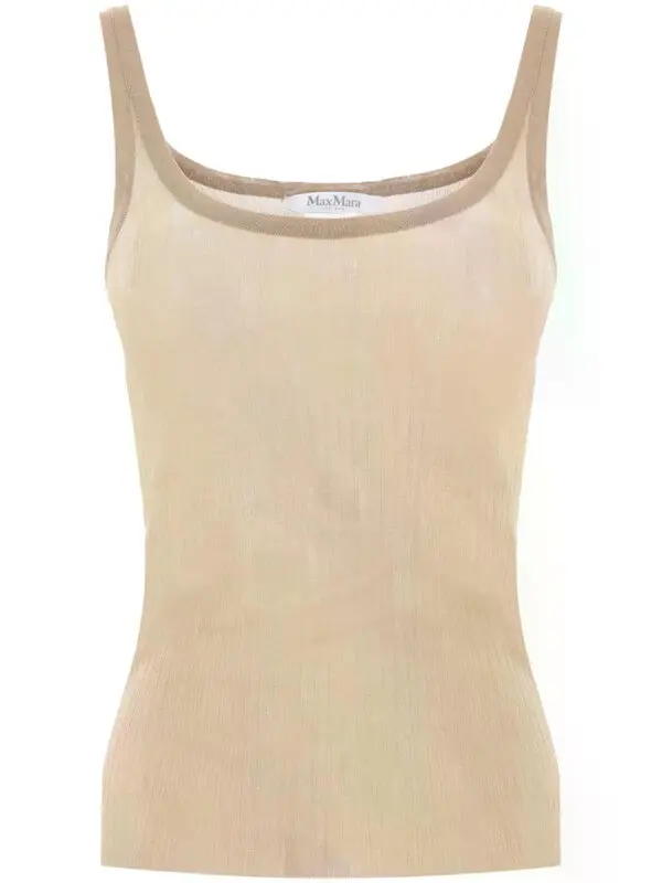 Max Mara Ribbed Silk Tank Top