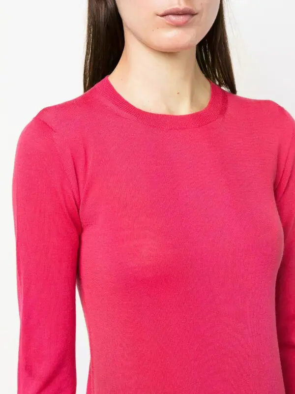 Max Mara Crew-neck Ribbed-knit Top