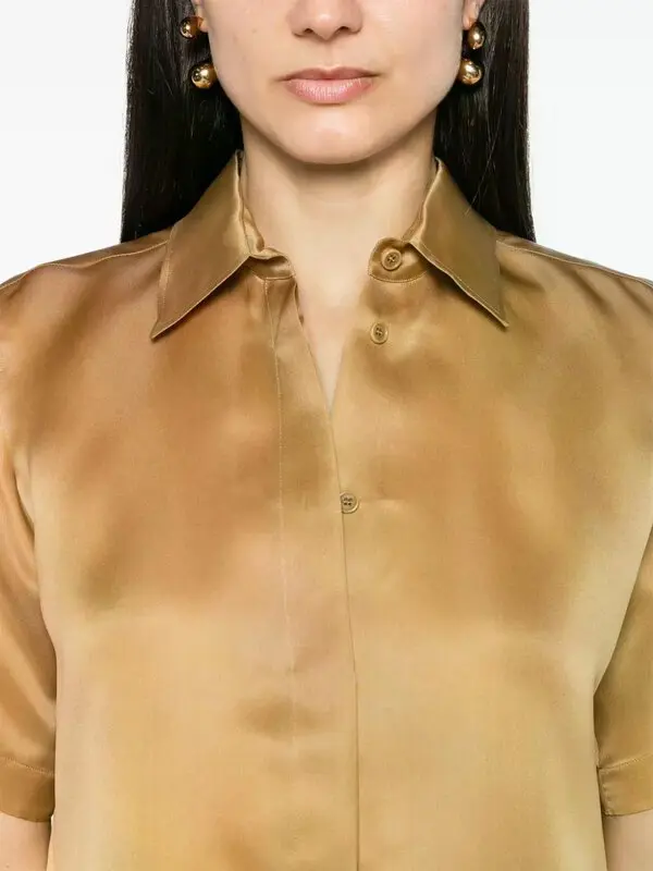 Max Mara Short-sleeve Silk Shirt