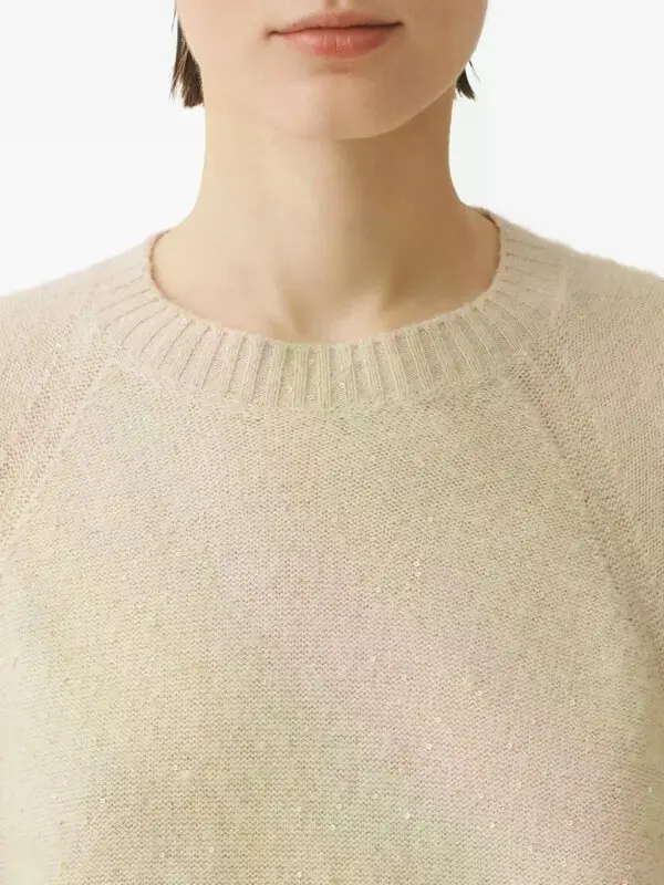 Fabiana Filippi Sequin-embellished Raglan-sleeve Jumper