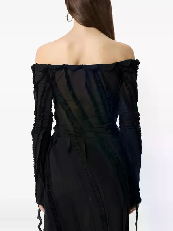 Blumarine Off-shoulder Ruffled Top