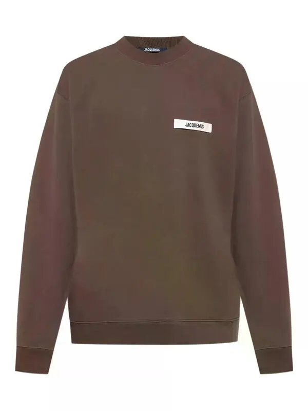 Jacquemus Logo Patch Sweatshirt - Brown