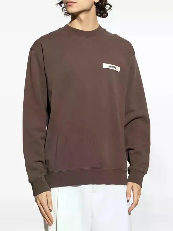 Jacquemus Logo Patch Sweatshirt - Brown