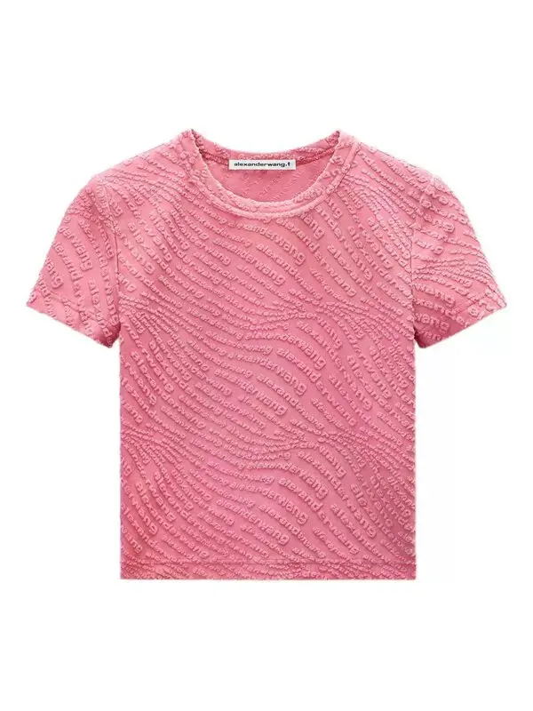 Alexander Wang Logo-embossed T-shirt - Pink