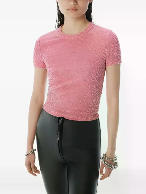 Alexander Wang Logo-embossed T-shirt - Pink