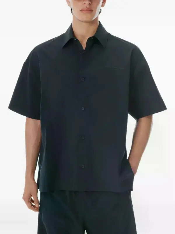 Alexander Wang Laser-cut Logo Button-up Shirt