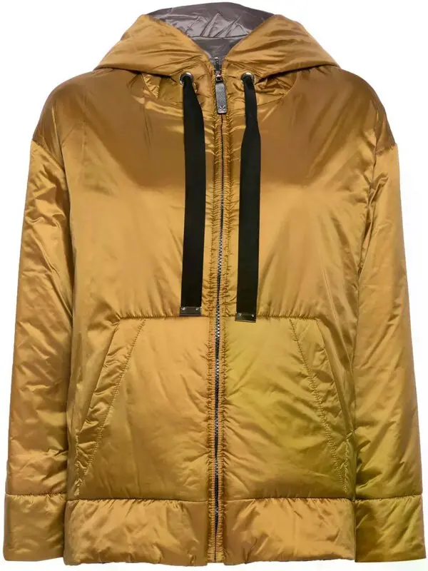 Max Mara Zipped Hooded Jacket - Yellow
