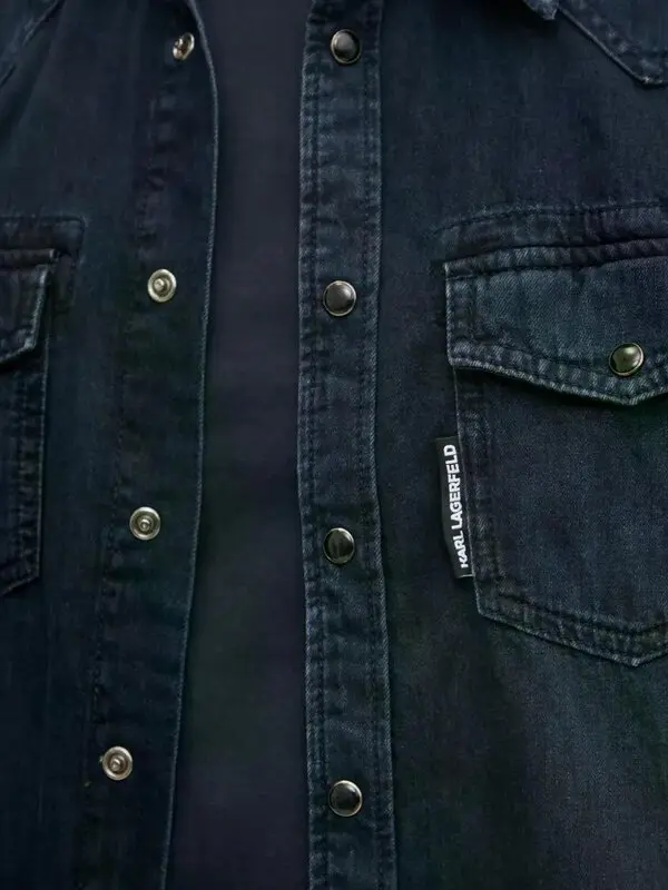 Karl Lagerfeld Denim Flap-pocket Shirt