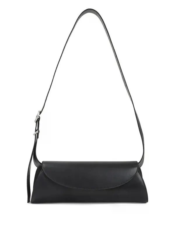 JIL SANDER Small Cannolo Shoulder Bag - Black