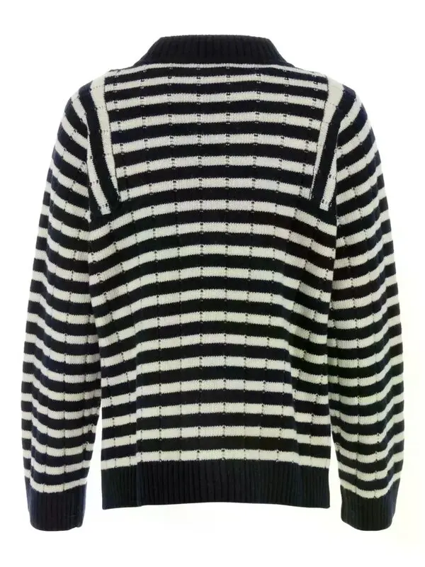 Max Mara Striped Bird Sweater