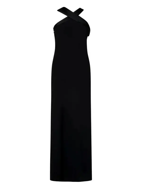 Max Mara Halterneck Flared Hem Dress