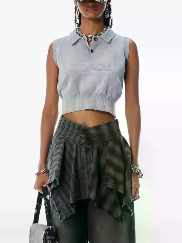 Alexander Wang Logo-embossed Polo Top