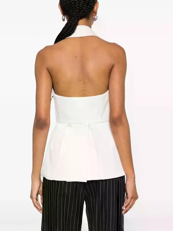 Max Mara Suit Style Virgin Wool Top - Neutrals
