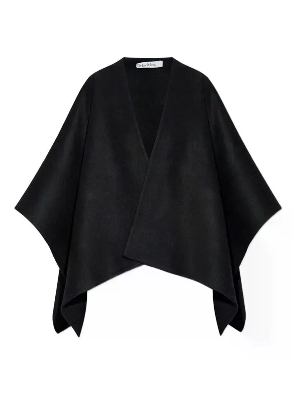Max Mara Draped Cape - Black